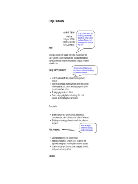 Functional CV Template 2 Free Templates In PDF Word Excel Download