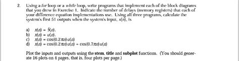 exercises for exercises 1 3 use the discrete system