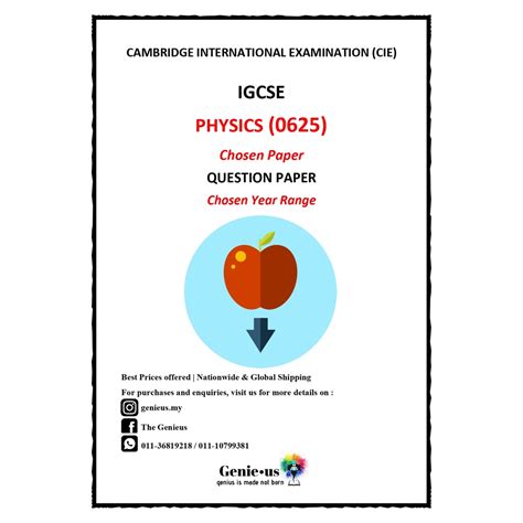 [yearly Physics] Cambridge Igcse Physics Past Year Papers Shopee Malaysia