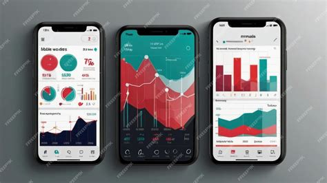 Modern Mobile Analytics Dashboard Interface Premium Ai Generated Image