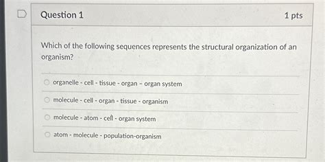 Solved Question 11ptswhich Of The Following Sequences