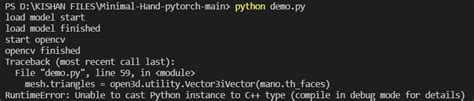 error in running demo py · issue 11 · menghao666 minimal hand pytorch