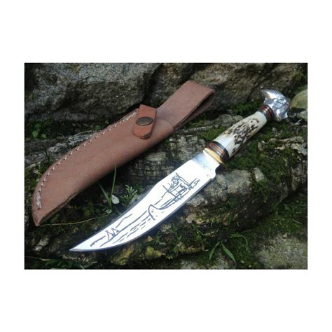 Rough Rider Native Fixed Blade Messer Knochengriff Mit Indnianerknauf