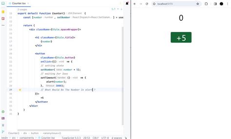 Reacts State As Snapshot What Would Be The Value Of A State Variable