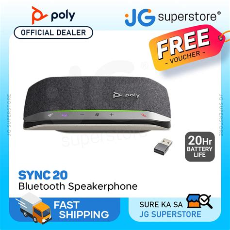 Poly Sync Personal USB Wired Bluetooth Smart Wireless Speakerphone With Hr Battery IP