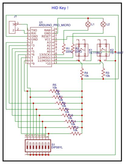 Arduino HID Keyboard OSHWLab