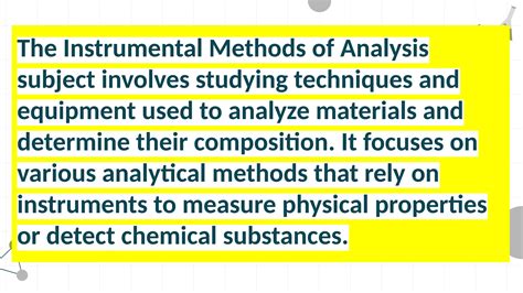 Analytical Chemistry By Slidesgopptx Si Pptx