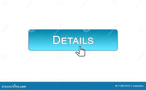 Details Web Interface Button Clicked With Mouse Cursor Blue Color Analysis Stock Illustration