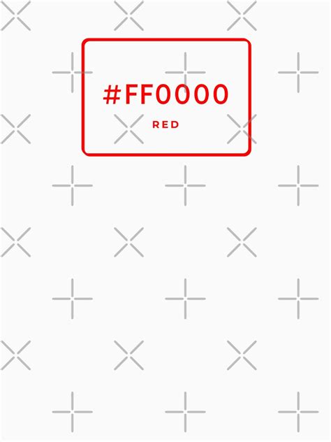 RED Hex Code Color FF Essential T Shirt For Sale By