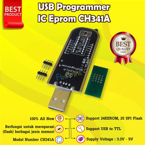 Jual Usb Programmer Ic Eprom Ch341a Module Eeprom 24 25 Series Canon Epson Ch341a Seri 24