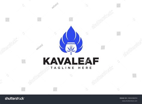 Coconut Leaves Kava Leaf Logo Design Stock Vector Royalty Free