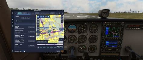 is navigraph charts 8 in game panel visible while flying general x