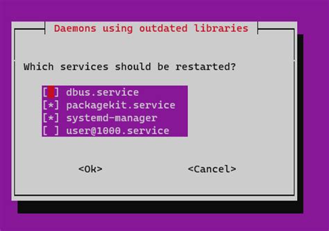 Daemons Using Outdated Libraries Restart Services In Ubuntu