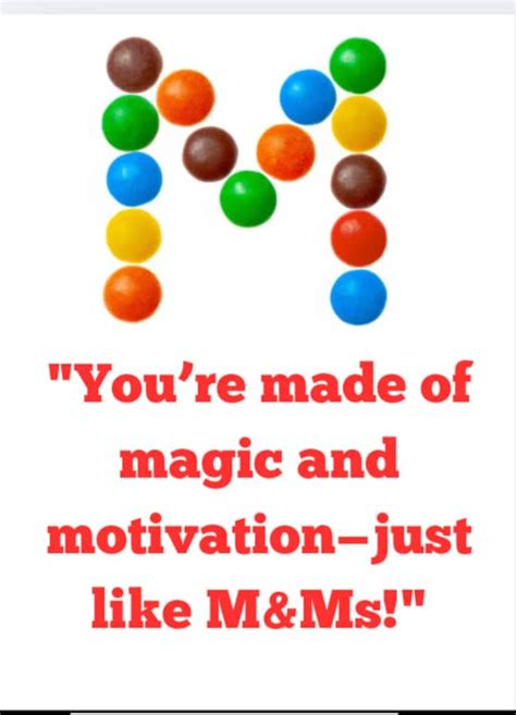 M And M Motivational Sayings By Jill Walker Tpt