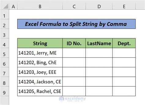 Excel Formula To Split String By Comma 5 Examples Exceldemy