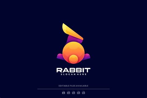 Rabbit Gradient Logo Masterbundles