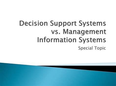 Dss Vs Information Management Mis