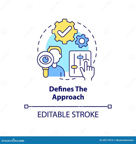 Defines Approach Concept Icon Stock Vector Illustration Of Outline Line 245713910