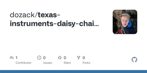 Github Dozacktexas Instruments Daisy Chain Protocol