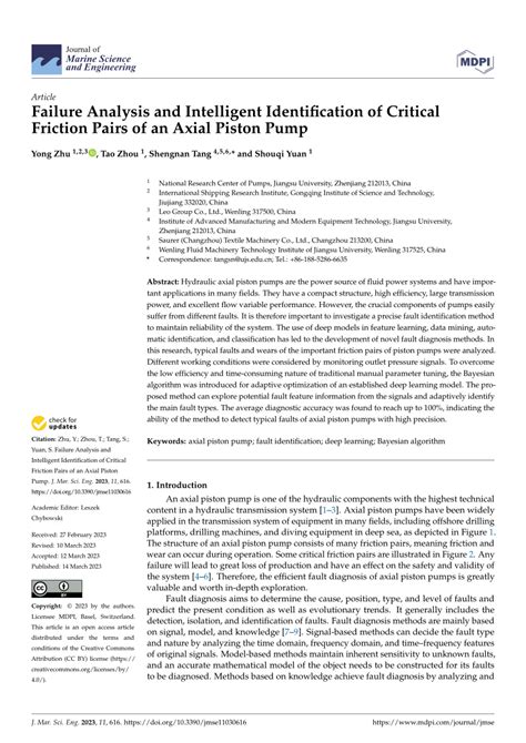 (PDF) Failure Analysis and Intelligent Identification of Critical Friction Pairs of an Axial ...