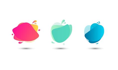 Premium Vector Set Of Abstract Modern Graphic Elements Dynamical Colored Forms And Line Vector