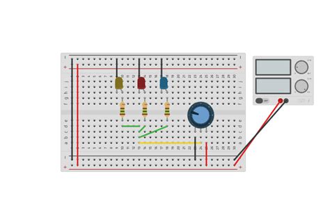 Circuit Design Led En Een Potentiometer Pta1 Tinkercad