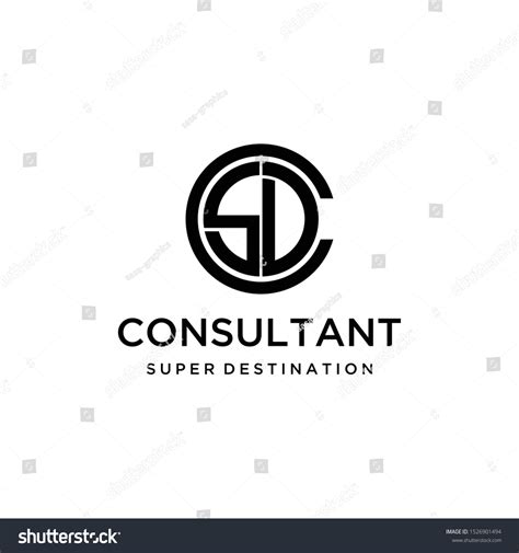 Illustration Modern Letter Csd Circle Geometric Stock Vector Royalty Free 1526901494