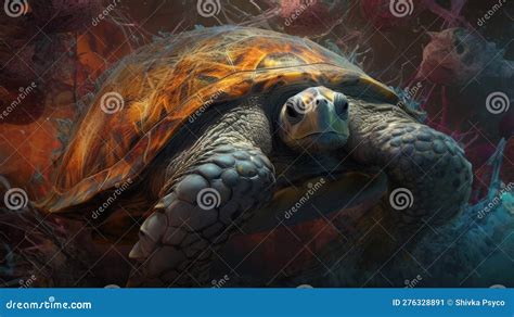 A Large Turtle With His Shell Generative Ai Stock Illustration Illustration Of Beautiful