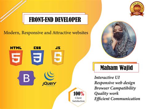 Frontend Web Development Using Html Css Bootstrap By Maham Wajid Fiverr