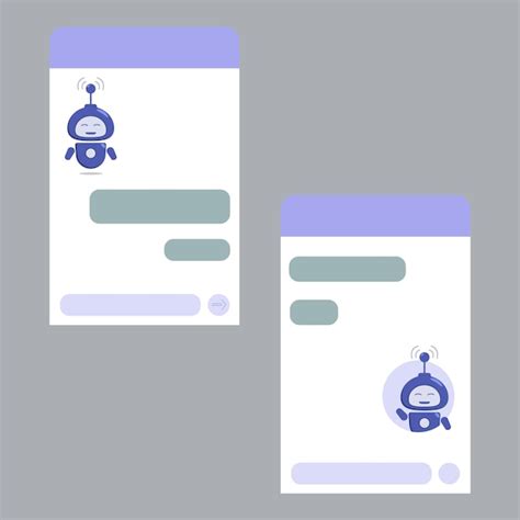 Cuadros De Diálogo De Chatbot O Mensajero Con Campos De Texto Vacíos Diseño Plano Para Soporte