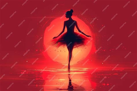 Premium Photo Black Shadow In The Shape Of A Ballerina Girl She
