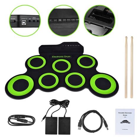 NN ROLL UP DRUM PAD ZWIJANA PERKUSJA ELEKTRONICZA USB MP SILIKONOWA ZESTAW Sklepy