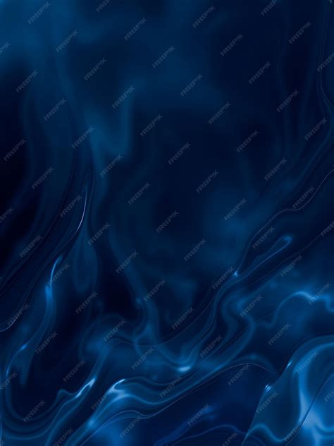 Abstract Blue Liquid Background With Soft Flowing Lines Premium Ai Generated Image