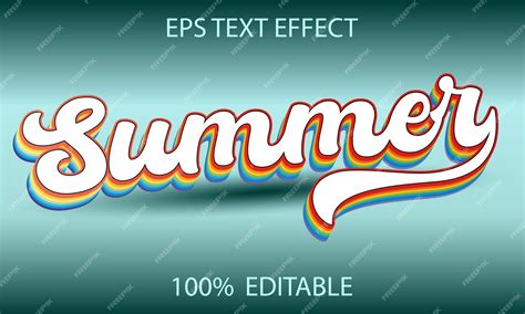 Premium Vector | Summer text effect