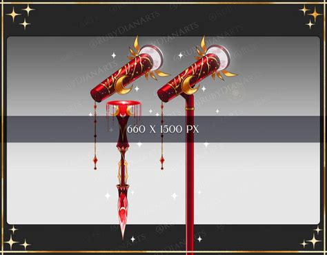 Ruby Moon Mic Red And Gold Ver Vtuber Celestial Assets Bonus Crescent Moons For Streaming Etsy