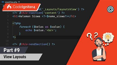 9 Materi CodeIgniter 4 View Layouts YouTube