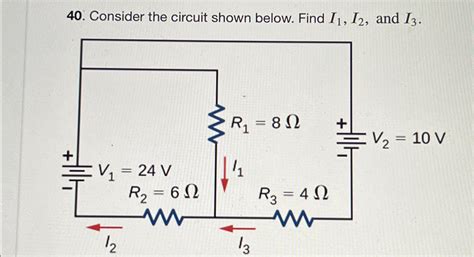 Solved Consider the circuit shown below. Find I1,I2, ﻿and | Chegg.com