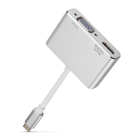 Usb C Hub转hdmi Vga 二合一4k视频同显高清转换器 Type C 拓展坞 阿里巴巴