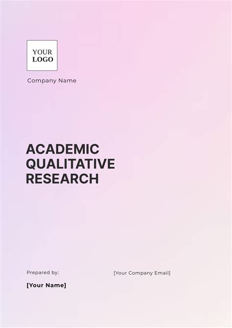 Free Academic Qualitative Research Template To Edit Online