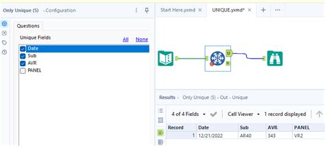 Salida O Filtro Restrictivo Para Valores Duplicados Alteryx