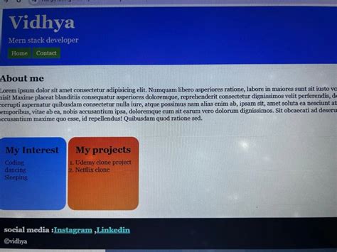 Vidhya M On Linkedin Webdevelopment Portfolio Errormakesclever Emc