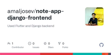 Github Amaljosevnote App Django Frontend Used Flutter And Django Backend
