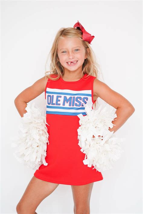 Girls Scarlet Ole Miss Striped Cheer Dress Pants Store