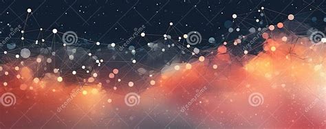 Minimalistic Abstract Background With Abstract Data Visualizations And Interconnected Nodes