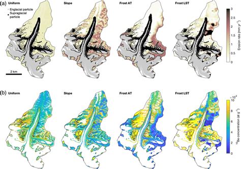 Results Of The Four Erosion Models At 2000 Years A Magnitude Of