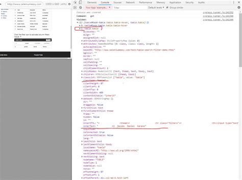 Javascript How To Get Data Displaying In A Table In Test Stack Overflow