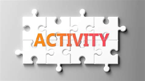 Activity Complex Like A Puzzle Pictured As Word Activity On A Puzzle