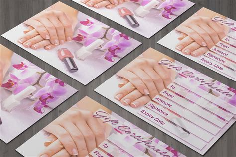 Tarjetas De Vales De Regalo En Blanco Para Salones De Belleza Etsy México