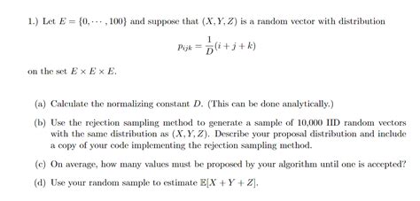 Let E And Suppose That X Y Z Is A Chegg