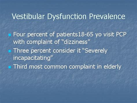 Vestibular Function And Dysfunction Melanie Giesler Vestibular Dysfunction